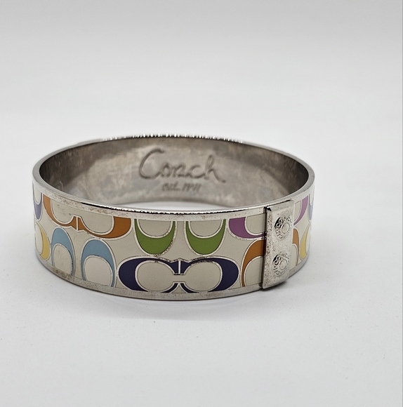 Coach | Jewelry | Coach Multicolor Signature C Bangle Bracelet | Poshmark